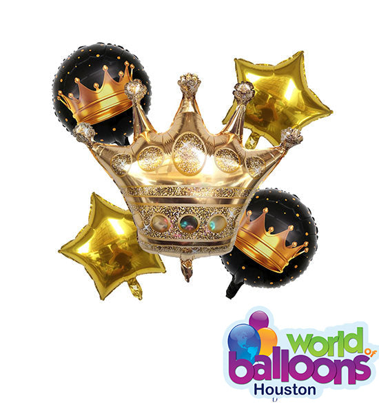Golden Crow Balloon Bouquet| World of Balloons Houston