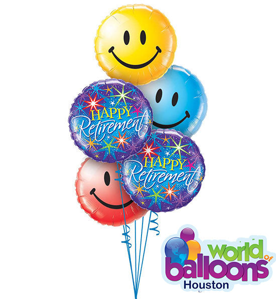 Happy Retirement Balloon Bouquet| World of Balloons Houston