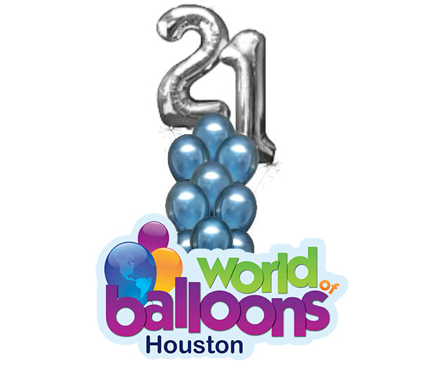 Jumbo Number Balloon Bouquet (10-99)| World of Balloons Houston