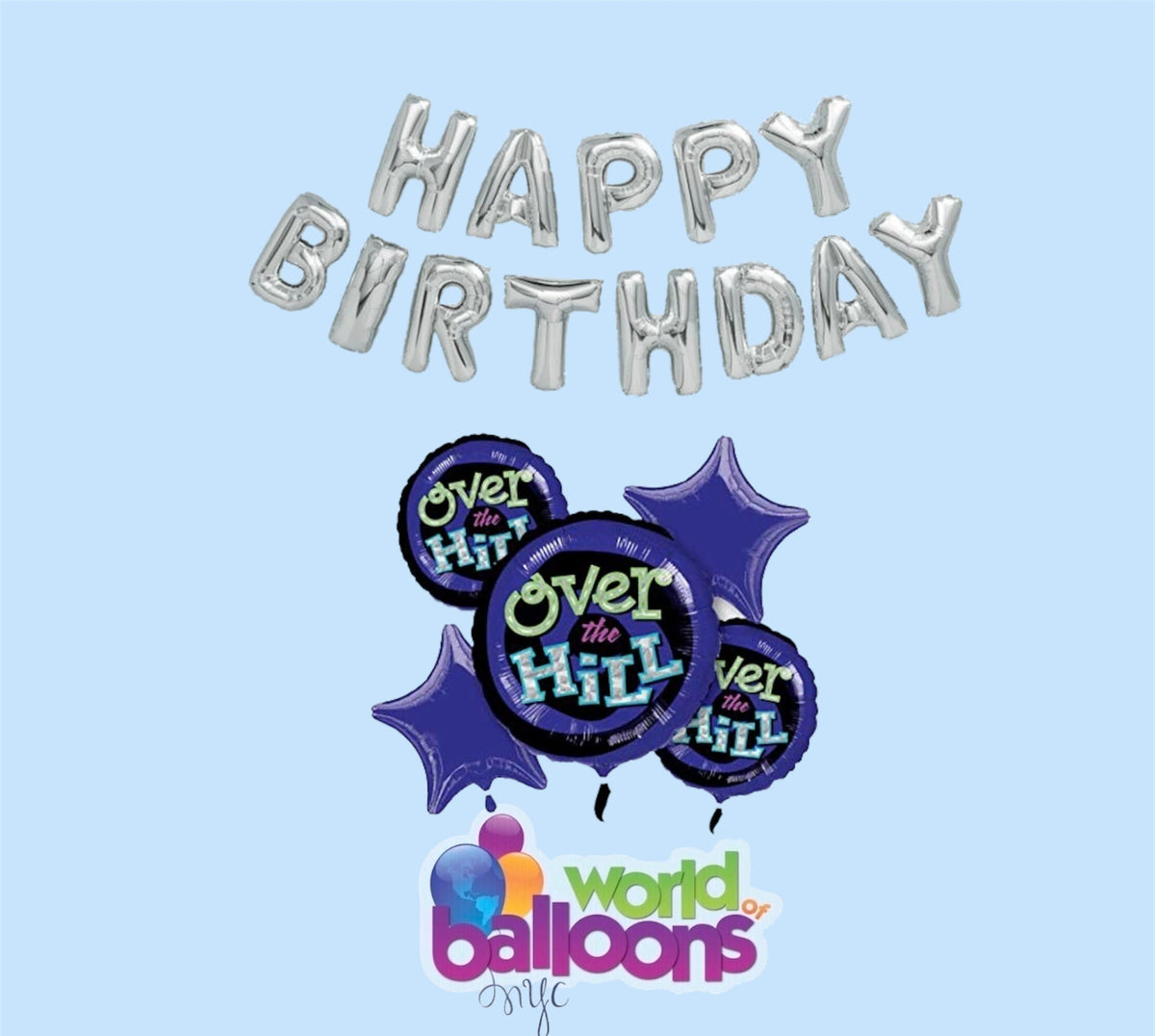 Over the Hill Balloon Bouquet Combo| World of Balloons Houston