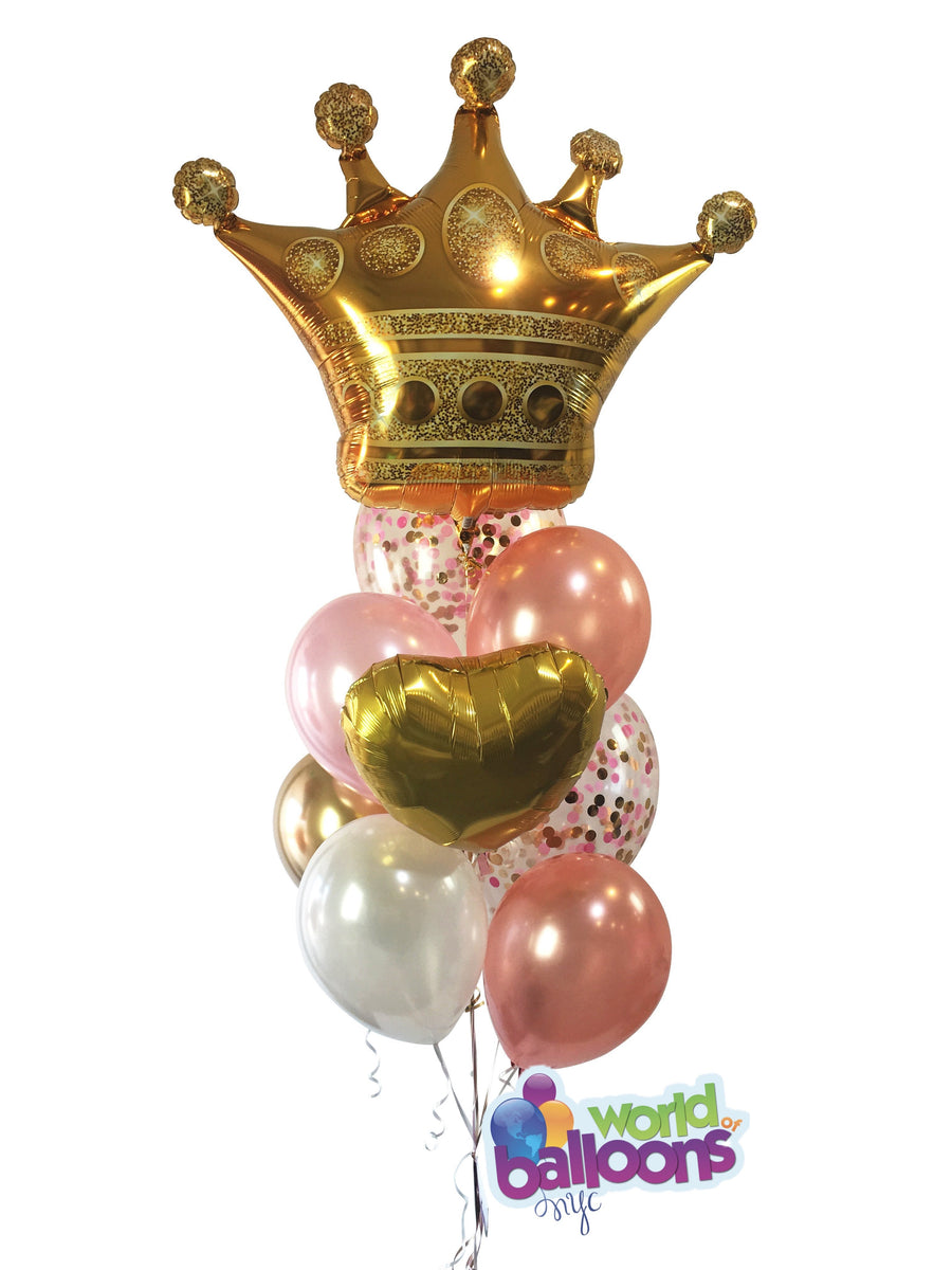 Crown Queen/King Balloon Bouquet| World of Balloons Houston