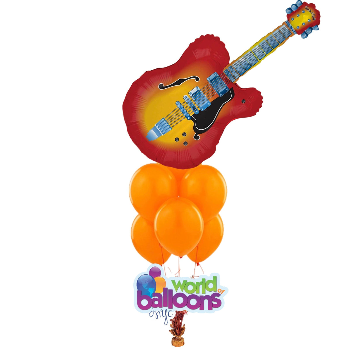 Guitar Balloon Bouquet| World of Balloons Houston